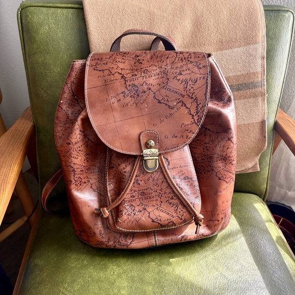 Patricia Nash | Bags | Patricia Nash Map Leather Back Pack | Poshmark